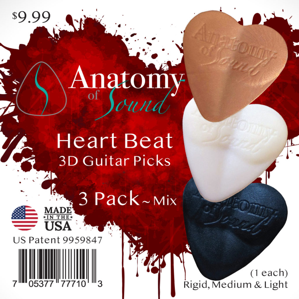 Heart Beat Guitar Pick | Anatomy of Sound : 3D Guitar Picks