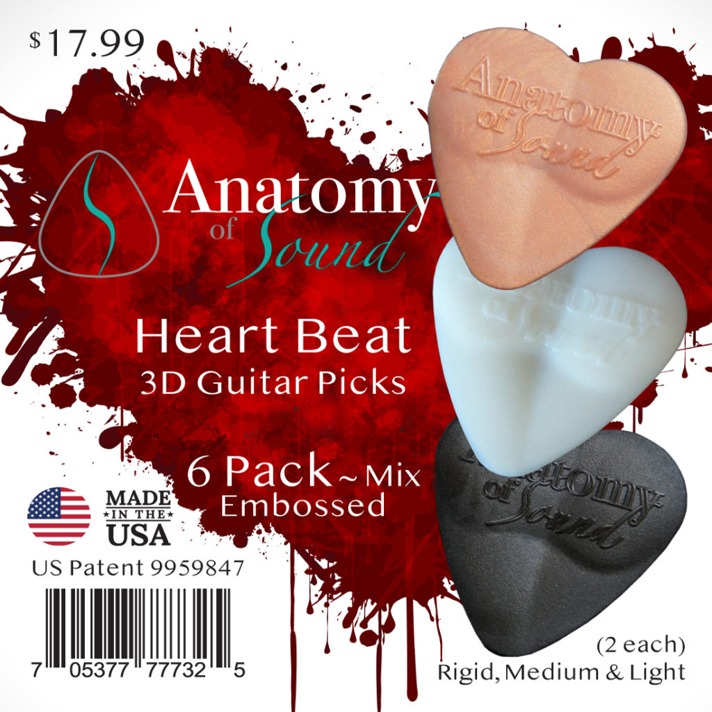 Heart Beat Guitar Pick | Anatomy of Sound : 3D Guitar Picks